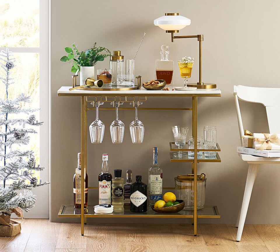 Bleecker Glass Bar Tray | Pottery Barn UK