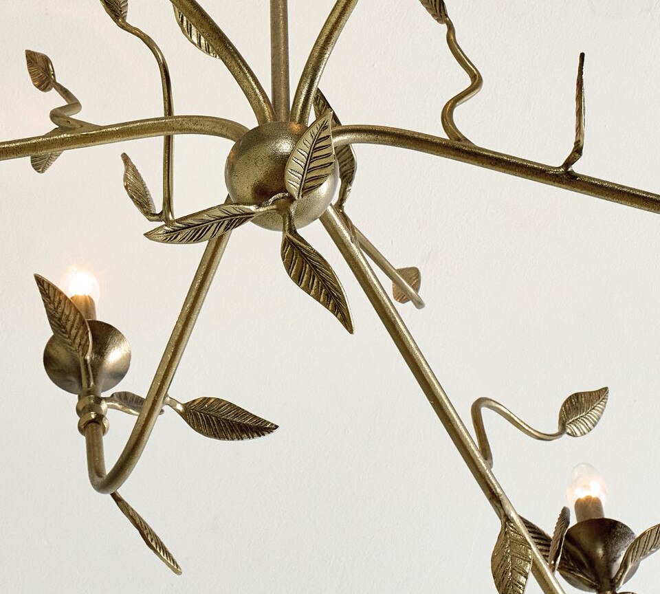 Botanical Forged Iron Oval Chandelier (127 cm) | Pottery Barn UK