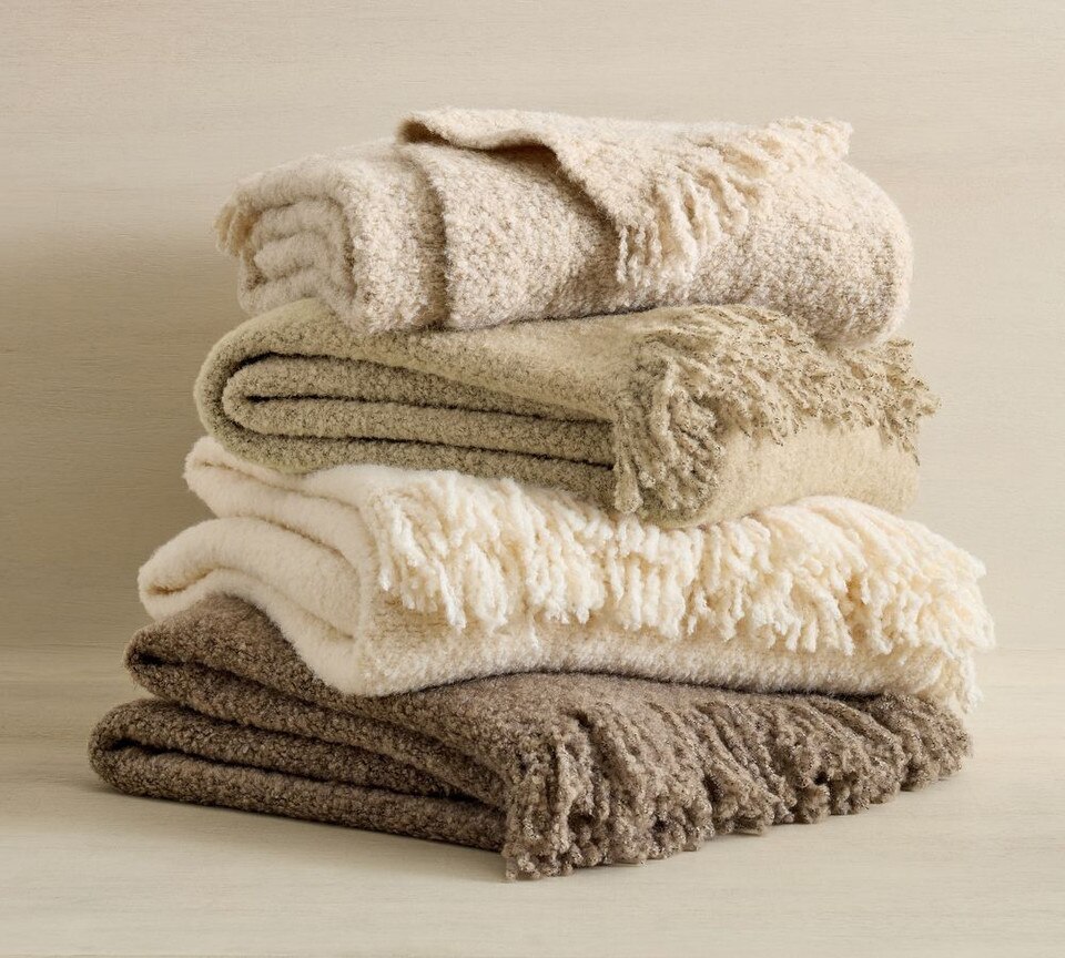 Boucle Knit Throw | Pottery Barn UK