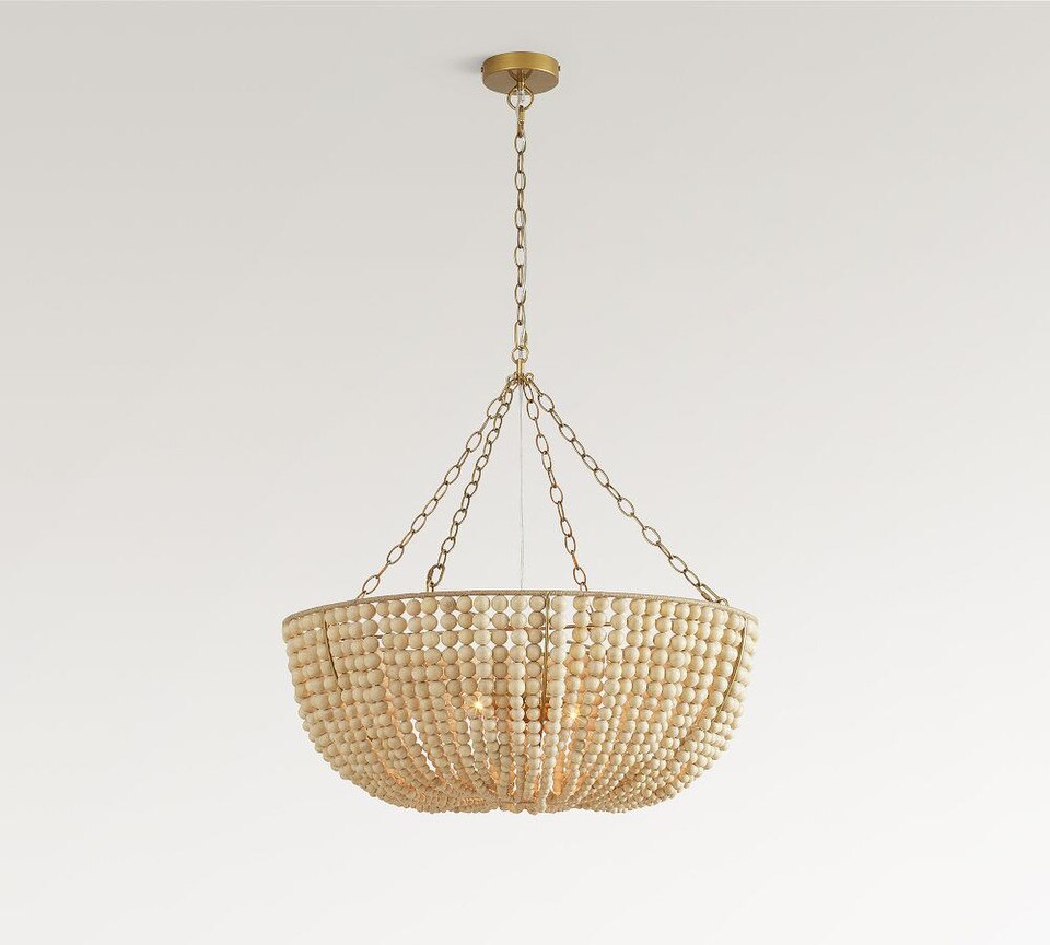 Bristol Wood Bead Chandelier