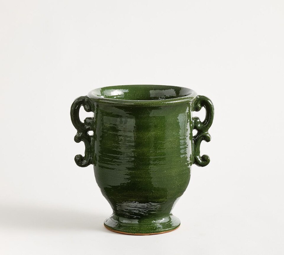 Ceramic Ornate Handled Vase | Pottery Barn UK