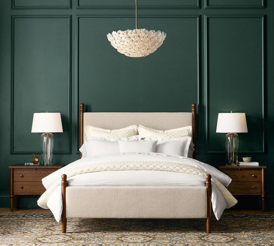 Chris Loves Julia Modern Traditional Bed | Pottery Barn UK