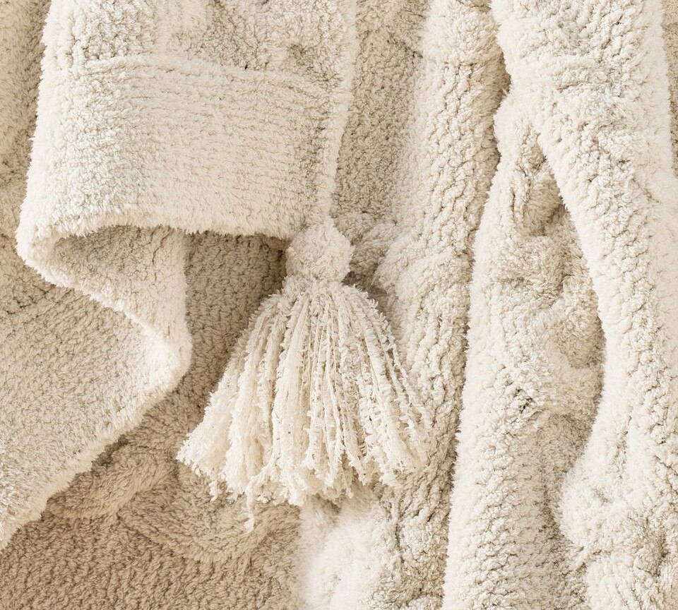 Classic Cable Knit Throw | Pottery Barn UK