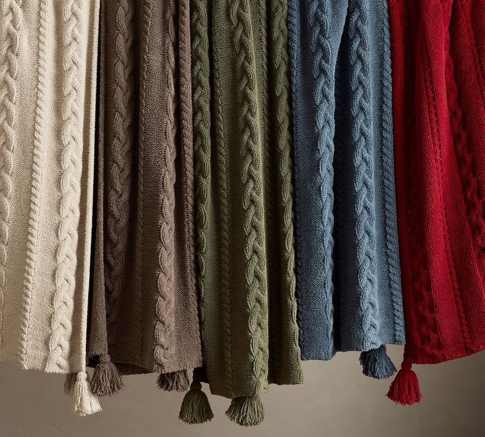 Classic Cable Knit Throw | Pottery Barn UK