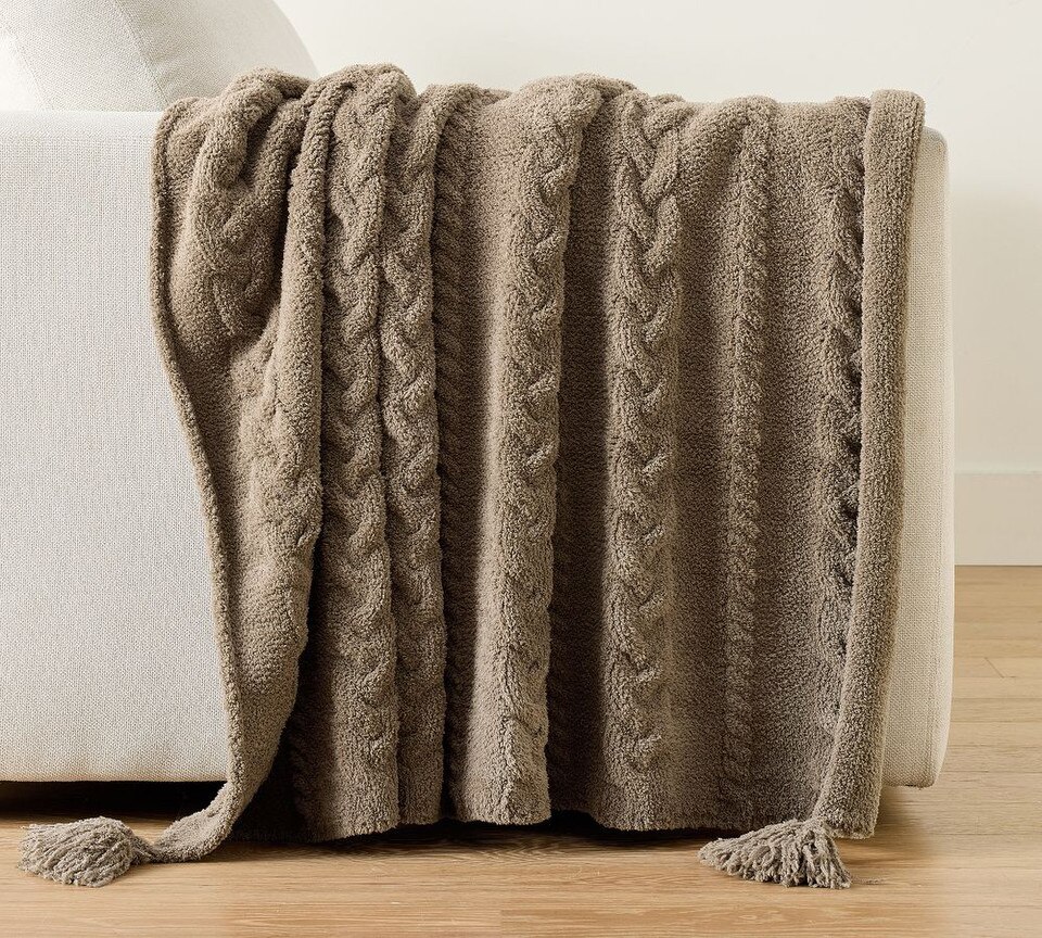 Classic Cable Knit Throw | Pottery Barn UK