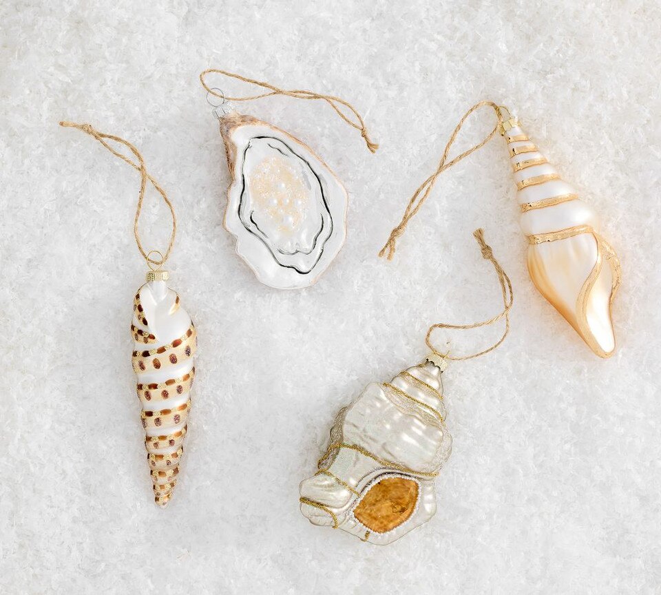 Coastal Seashell Baubles – Set of 4 | Pottery Barn UK
