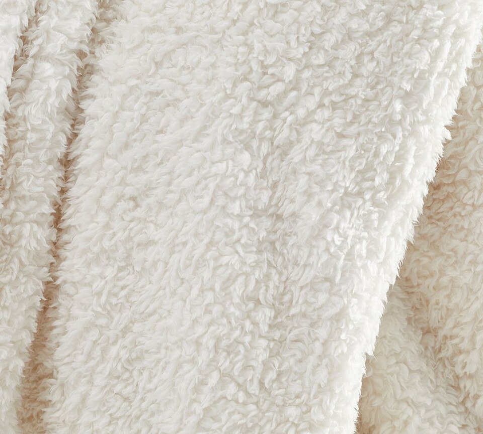 Cosy Pom Pom Sherpa Throw | Pottery Barn UK