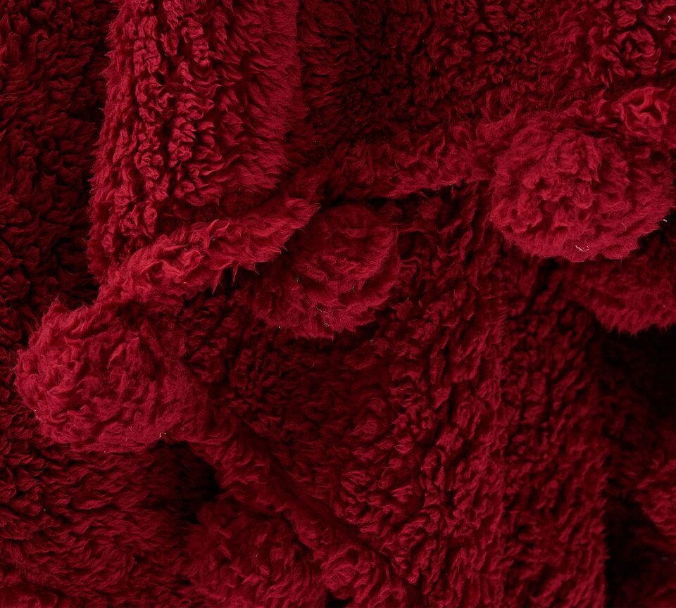 Cosy Pom Pom Sherpa Throw | Pottery Barn UK