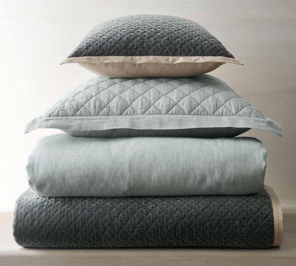 Cross Stitch Velvet Bedspread | Pottery Barn UK