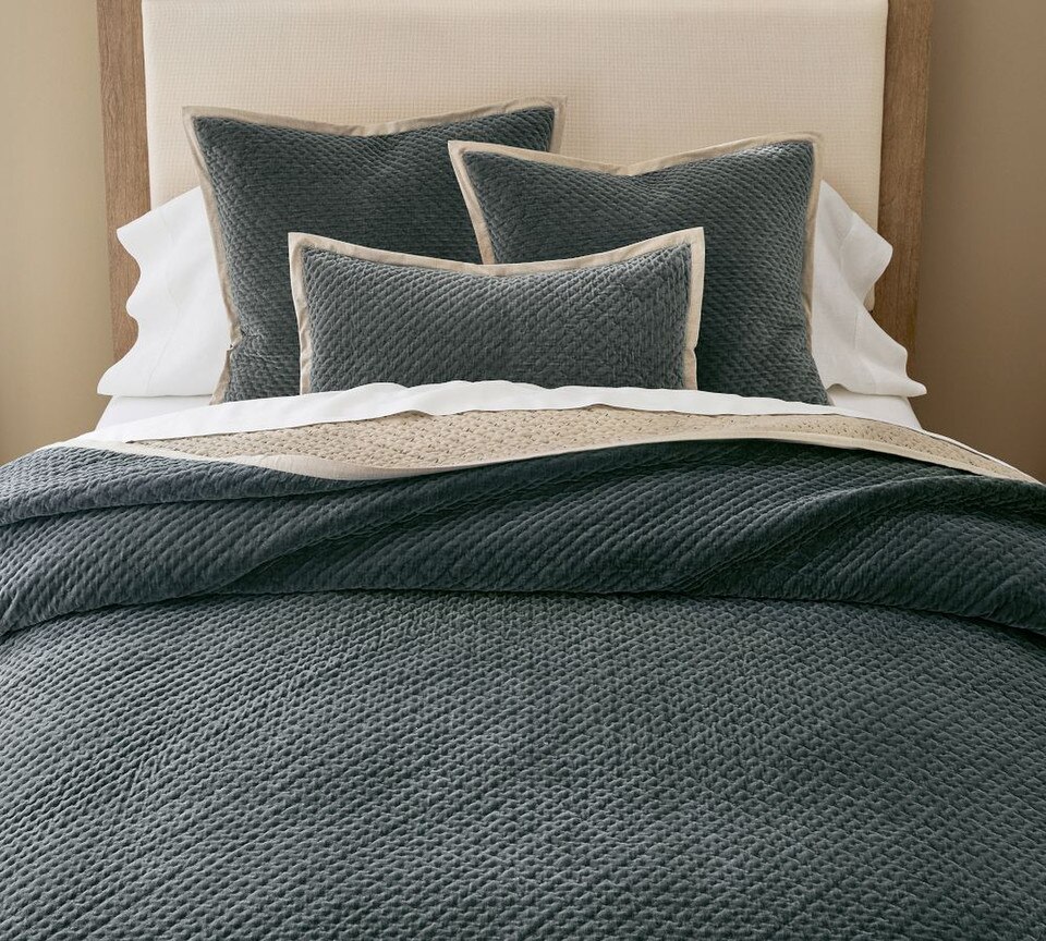 Pottery Barn Velvet Quilt