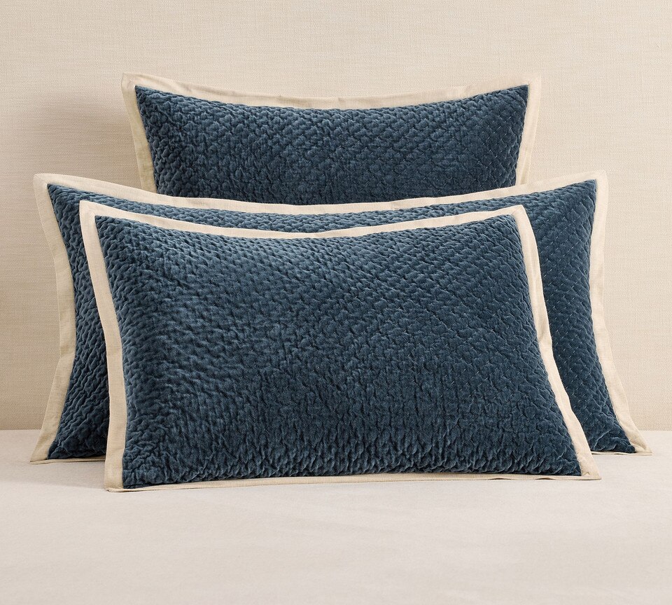 Cross Stitch Velvet Bedspread | Pottery Barn UK