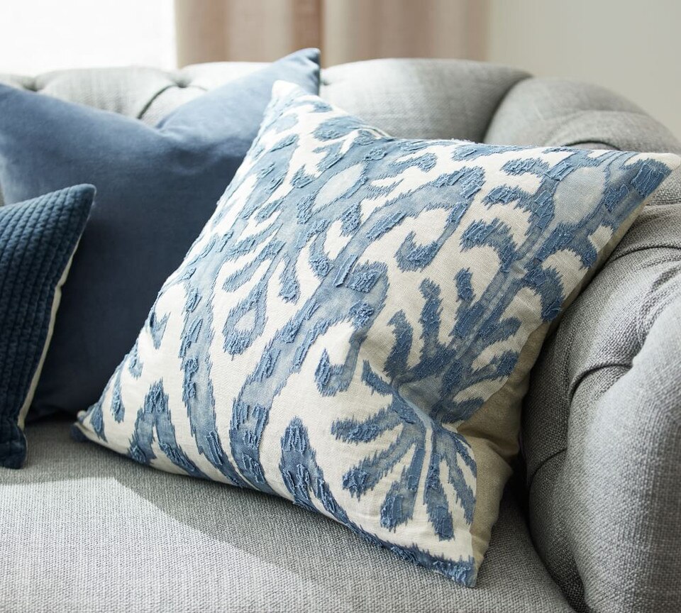 Delancey Embroidered Cushion Cover | Pottery Barn UK