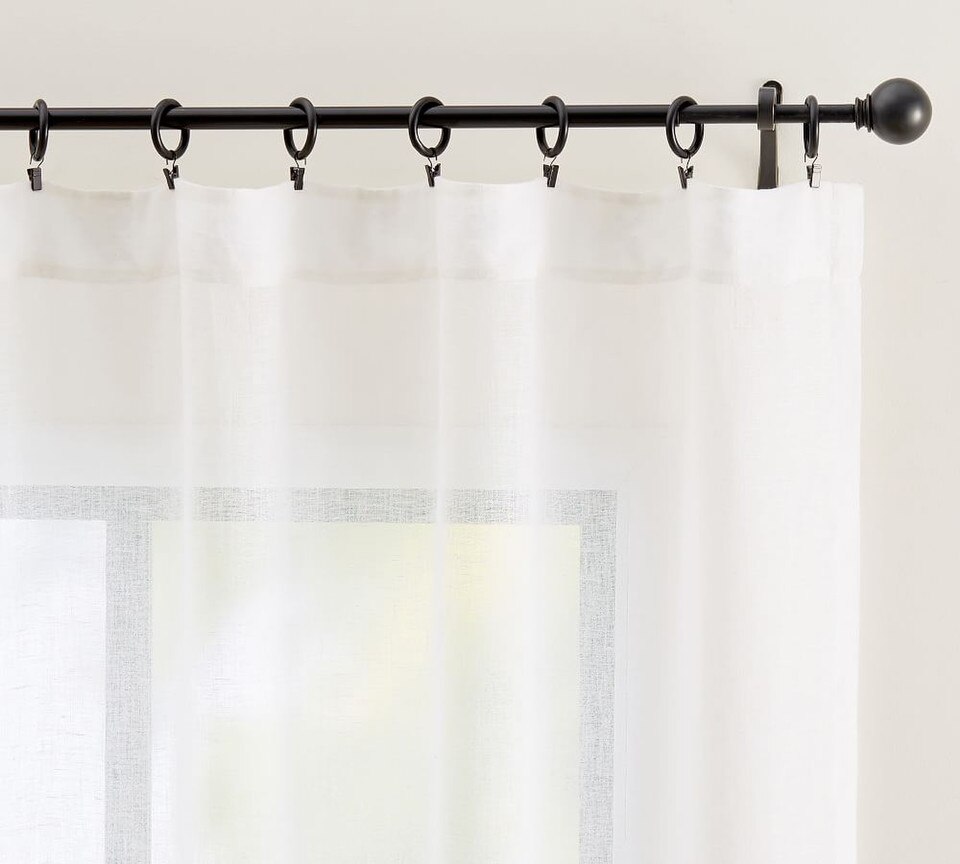 Emery Linen Sheer Curtain | Pottery Barn UK