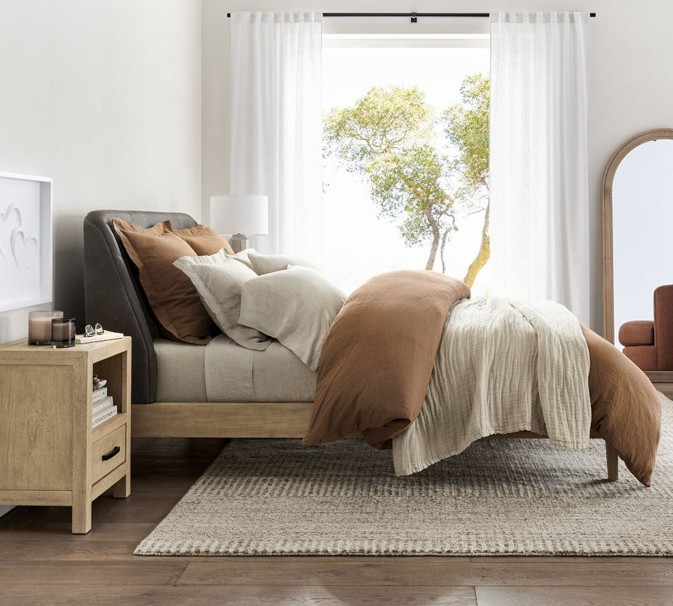 Pottery Barn Emery Linen Curtains