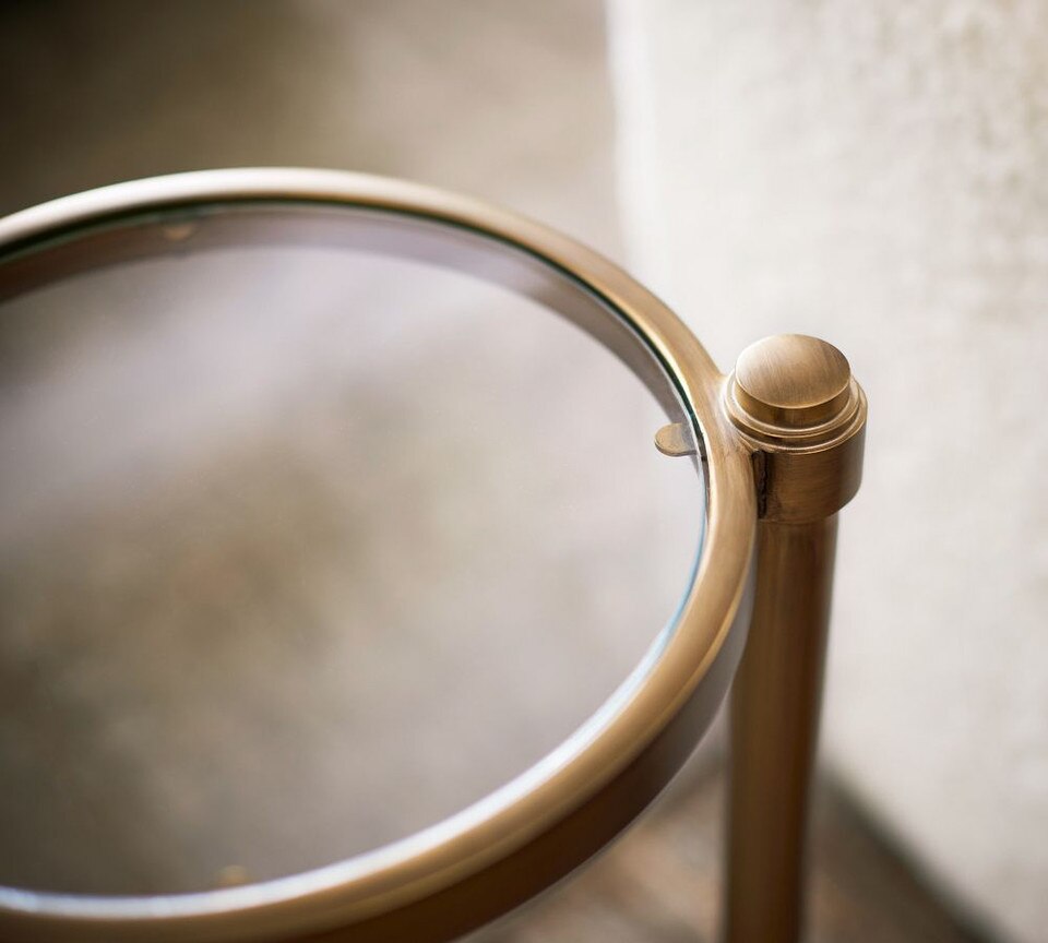 Everson Round Glass C-Table (36 cm) | Pottery Barn UK