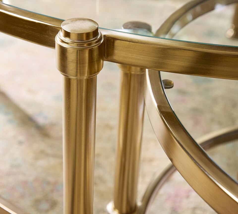 Everson Round Glass Nesting Coffee Tables | Pottery Barn UK