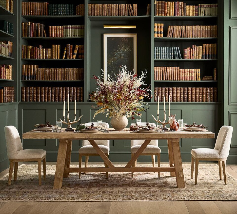 Farmhouse Trestle Extendable Dining Table (213 cm–264 cm) | Pottery Barn UK