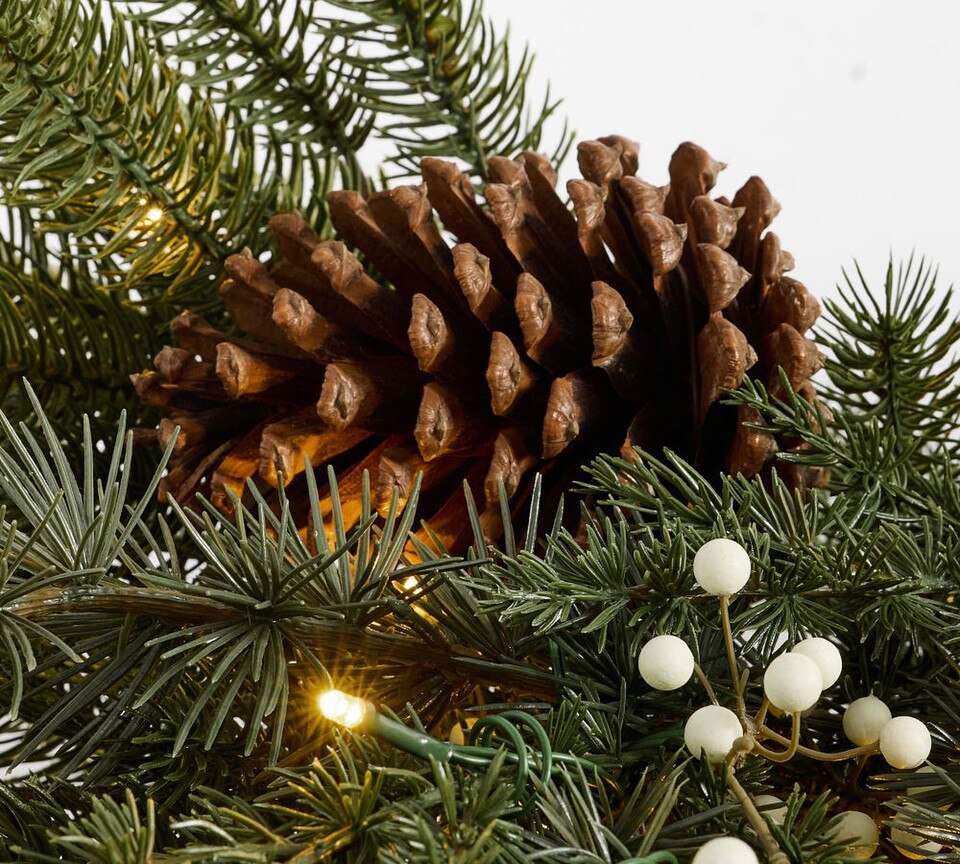 Faux Lit Oversized Avant-Garde Wreath | Pottery Barn UK