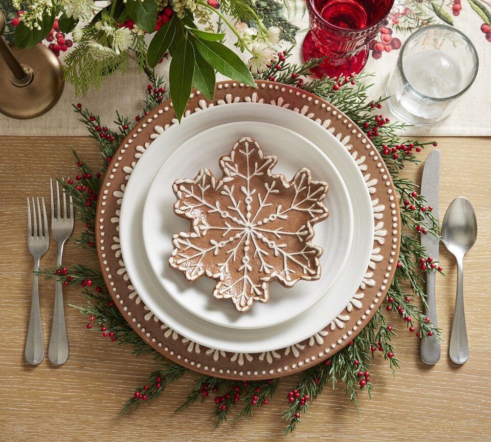 Frosted Juniper Berry Charger Plates | Pottery Barn UK