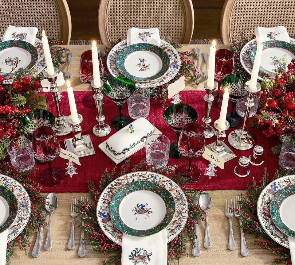 Frosted Juniper Berry Charger Plates | Pottery Barn UK