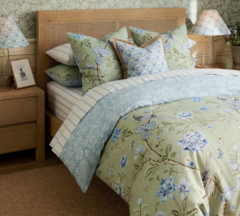 Kravet Meadowlark Reversible Duvet Cover | Pottery Barn UK