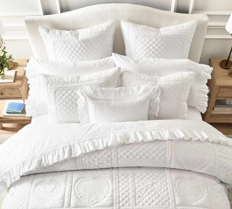 LoveShackFancy Ruffle Crochet Pillowcases - Set of 2 | Pottery Barn UK