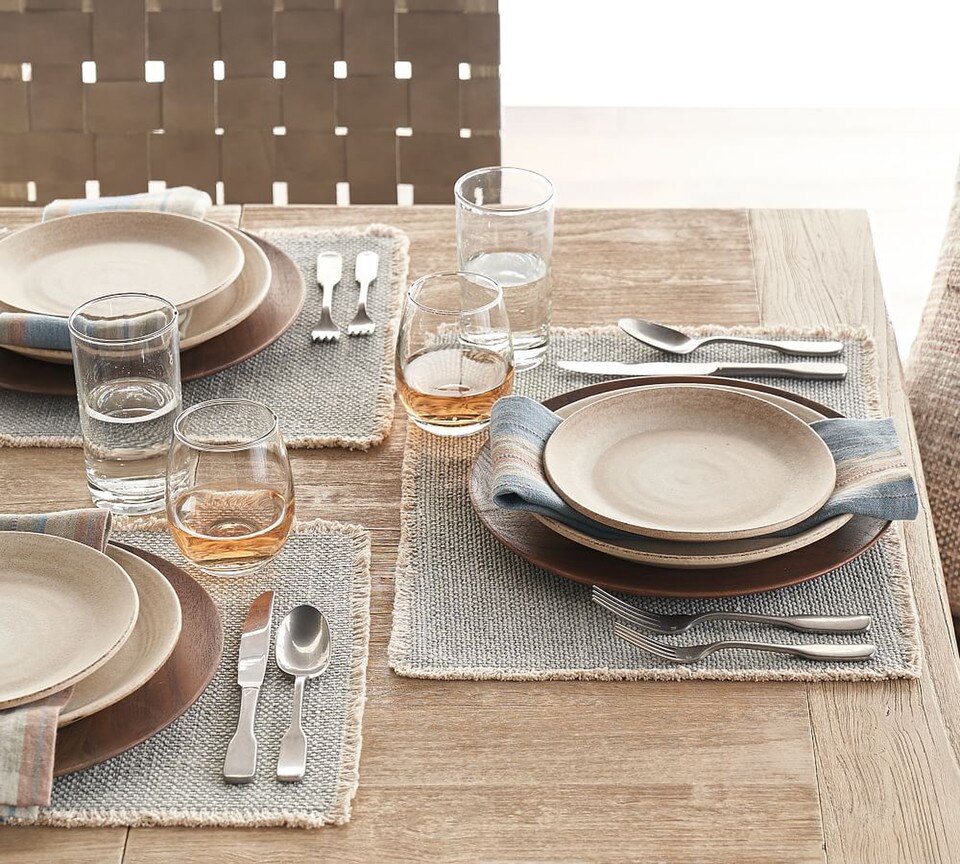 Mason Handwoven Cotton Fringe Place Mats | Pottery Barn UK
