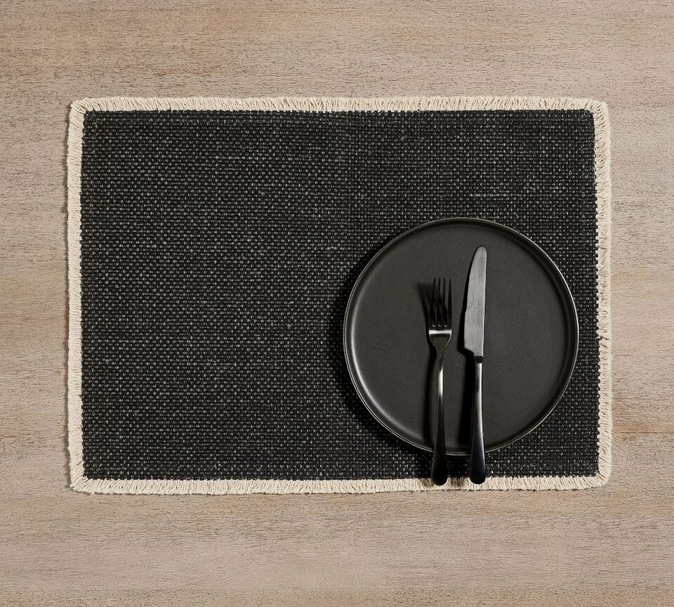 Mason Handwoven Cotton Fringe Place Mats | Pottery Barn UK