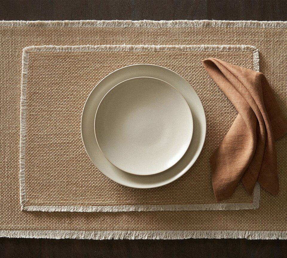 Mason Handwoven Cotton Fringe Place Mats | Pottery Barn UK