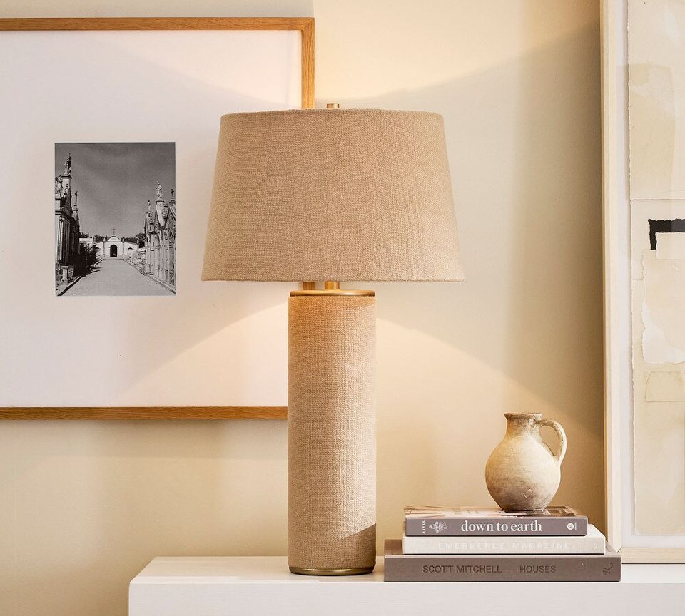 Paige Linen Table Lamp (71 cm) | Pottery Barn UK