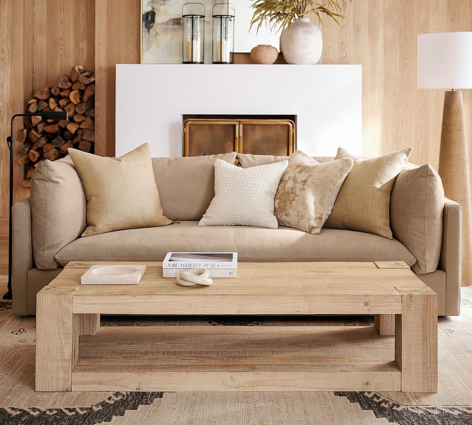 Rockport Rectangular Reclaimed Wood Coffee Table (168 cm) | Pottery Barn UK