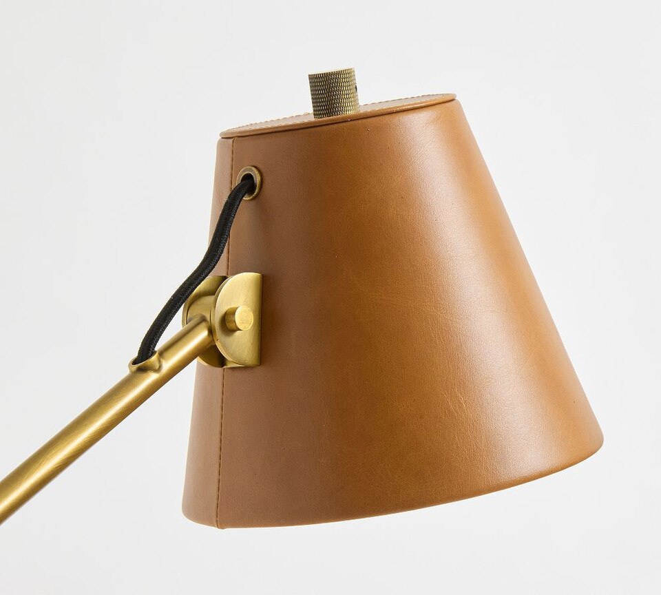 Parker Leather Task Floor Lamp (170 cm) | Pottery Barn UK