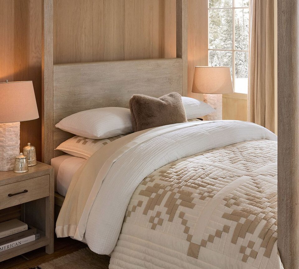 Shimmer Snowflake Bedspread | Pottery Barn UK