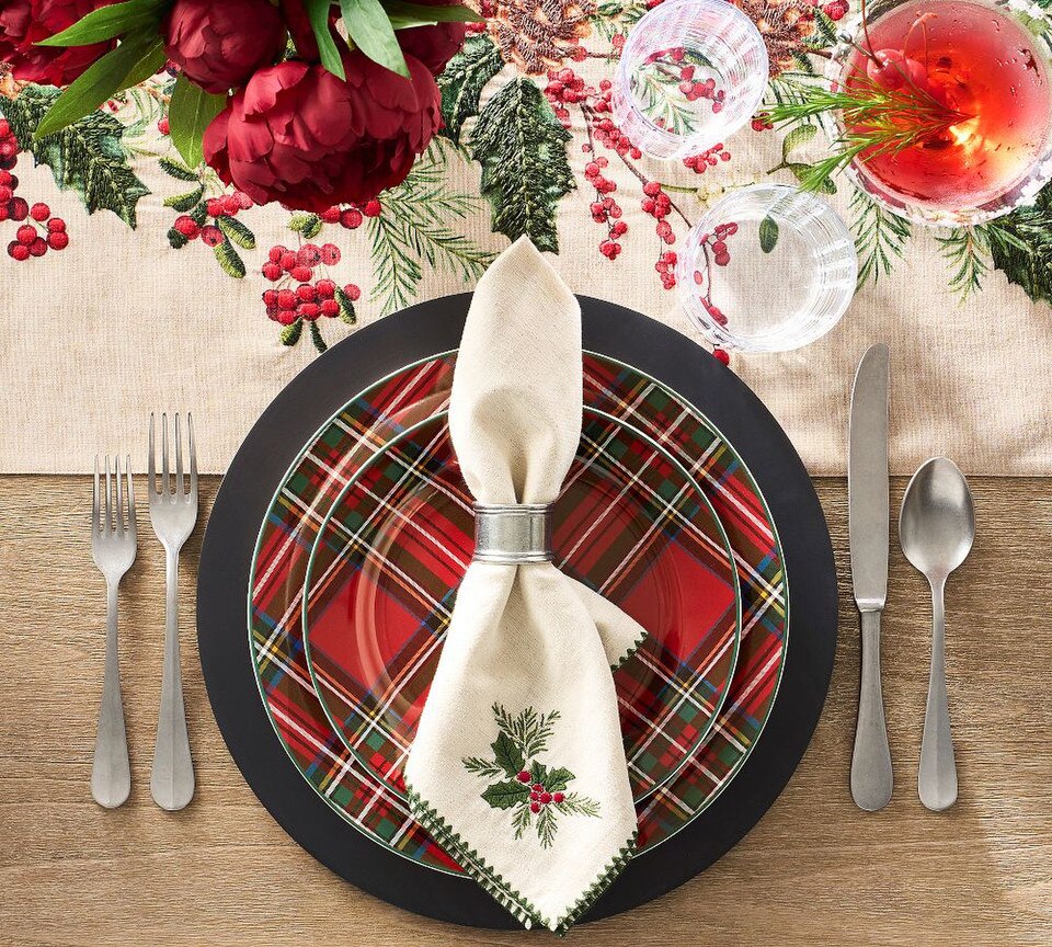 Stewart Plaid Stoneware Salad Plates – Set of 4 | Pottery Barn UK