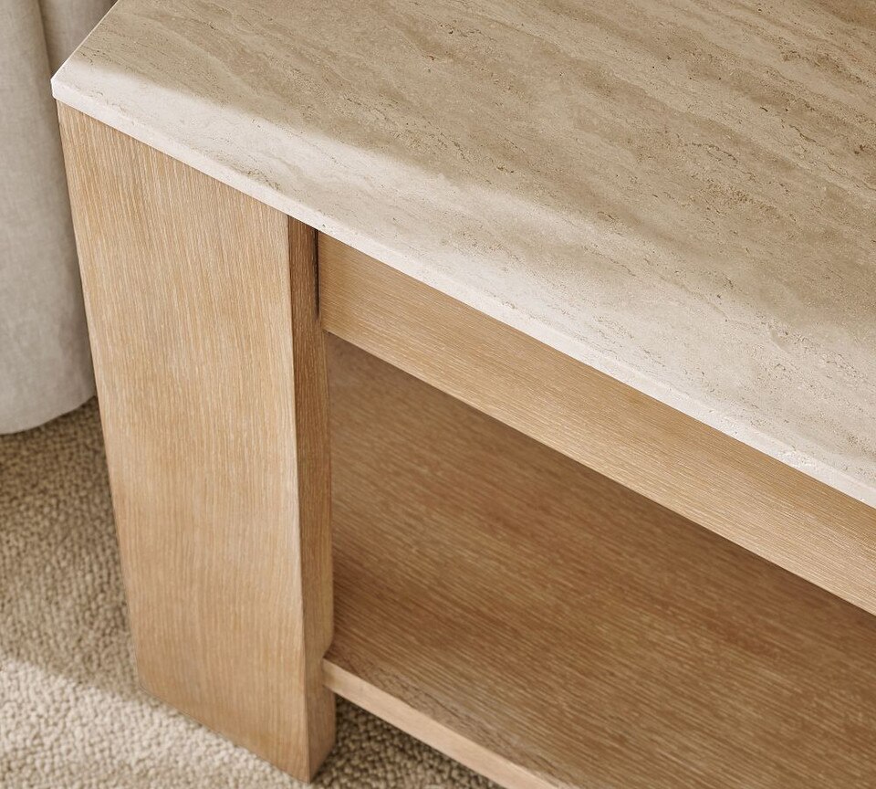 Travertine Console Table (137 cm) | Pottery Barn UK