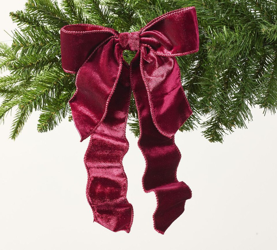 Velvet Double Bow Clip | Pottery Barn UK