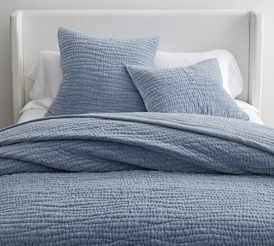 Washed Velvet Handcrafted Bedspread | Pottery Barn UK