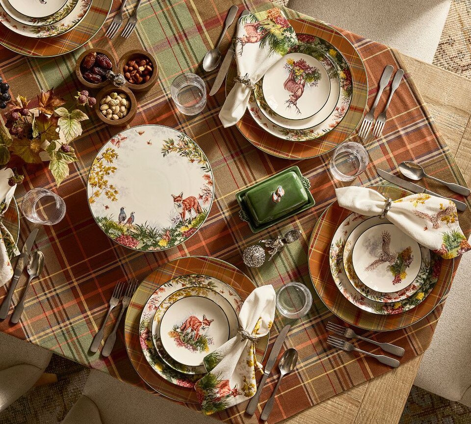 Woodrow Plaid Cotton Table Throw | Pottery Barn UK